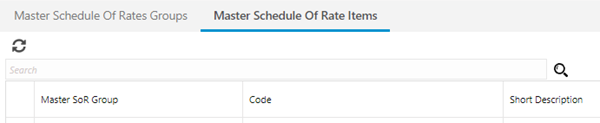 Master Schedule Of Rates Groups