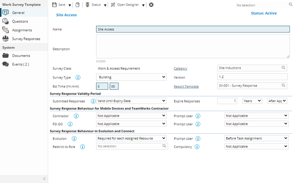 Work & Access Survey Templates