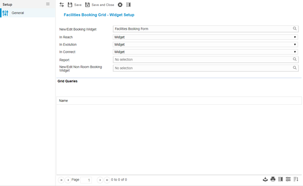 Widget - Facility Booking Grid