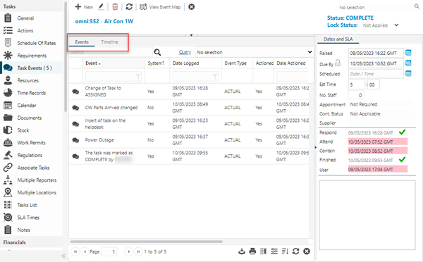 Advanced Helpdesk - Task Events